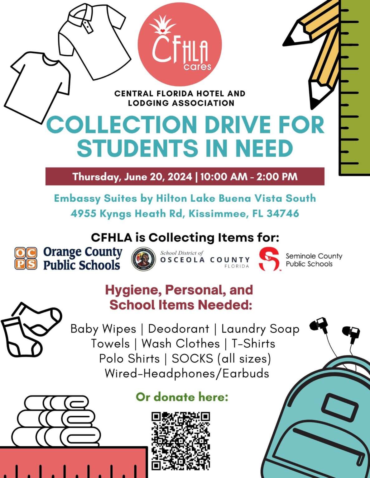 Cares Collection Drives - The Central Florida Hotel & Lodging Association