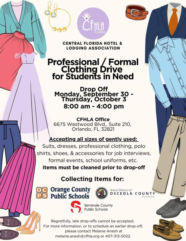 Cares Collection Drives - The Central Florida Hotel & Lodging Association
